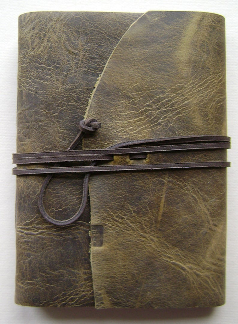 Rustic leather journal 5.5x 7.5 distressed brown | Etsy