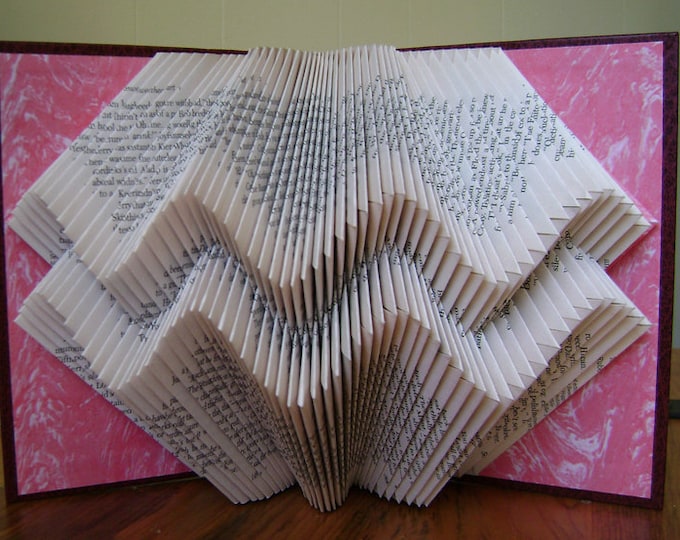 Folded Book Art, Waves/clam Shell, Upcycled Book Sculpture - Etsy