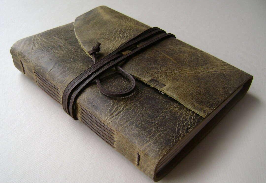 Rustic Leather Journal 5.5"x 7.5" Distressed Brown Leather Notebook ...