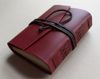 Red Leather Journal - Etsy