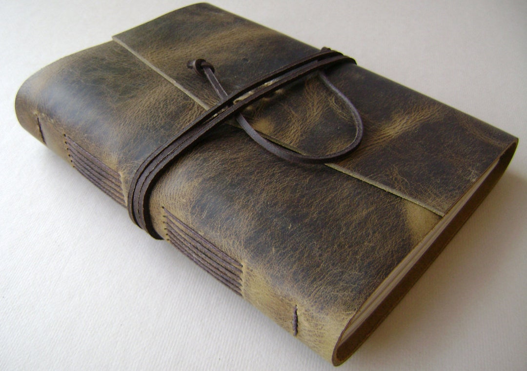 Rustic Leather Journal 5.5x 7.5 Distressed Brown Leather Notebook ...