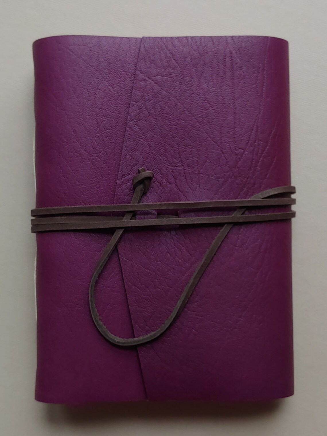 Purple Leather Journal 5.5"x 7.5" Leather Notebook Travel Diary ...
