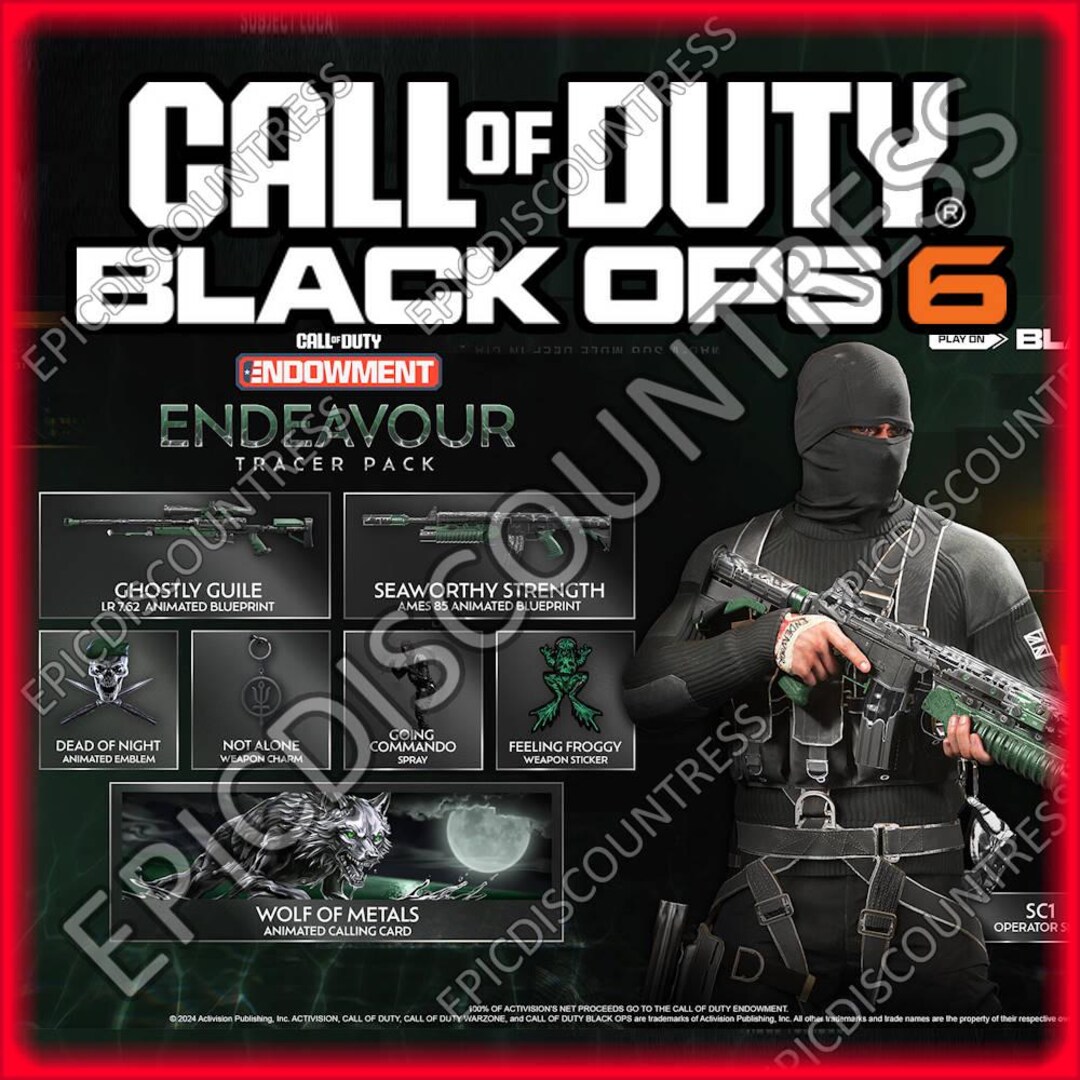 Call of Duty COD Black Ops 6 BO6 Endeavour Tracer PACK Set Exclusive ...