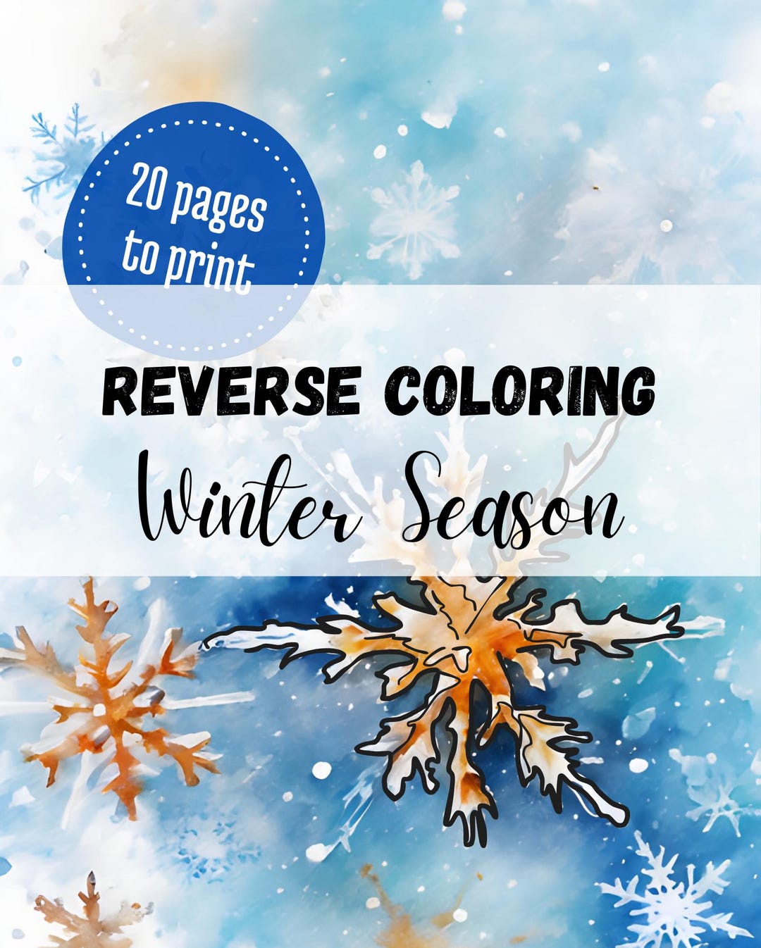 Winter Season Reverse Coloring - Etsy