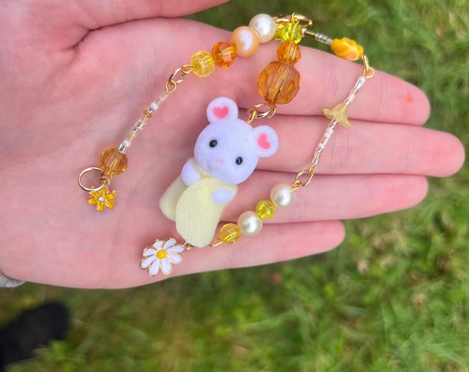 Baby Mouse Keychain / Critter Charm / Calico Critter / Sylvanian ...