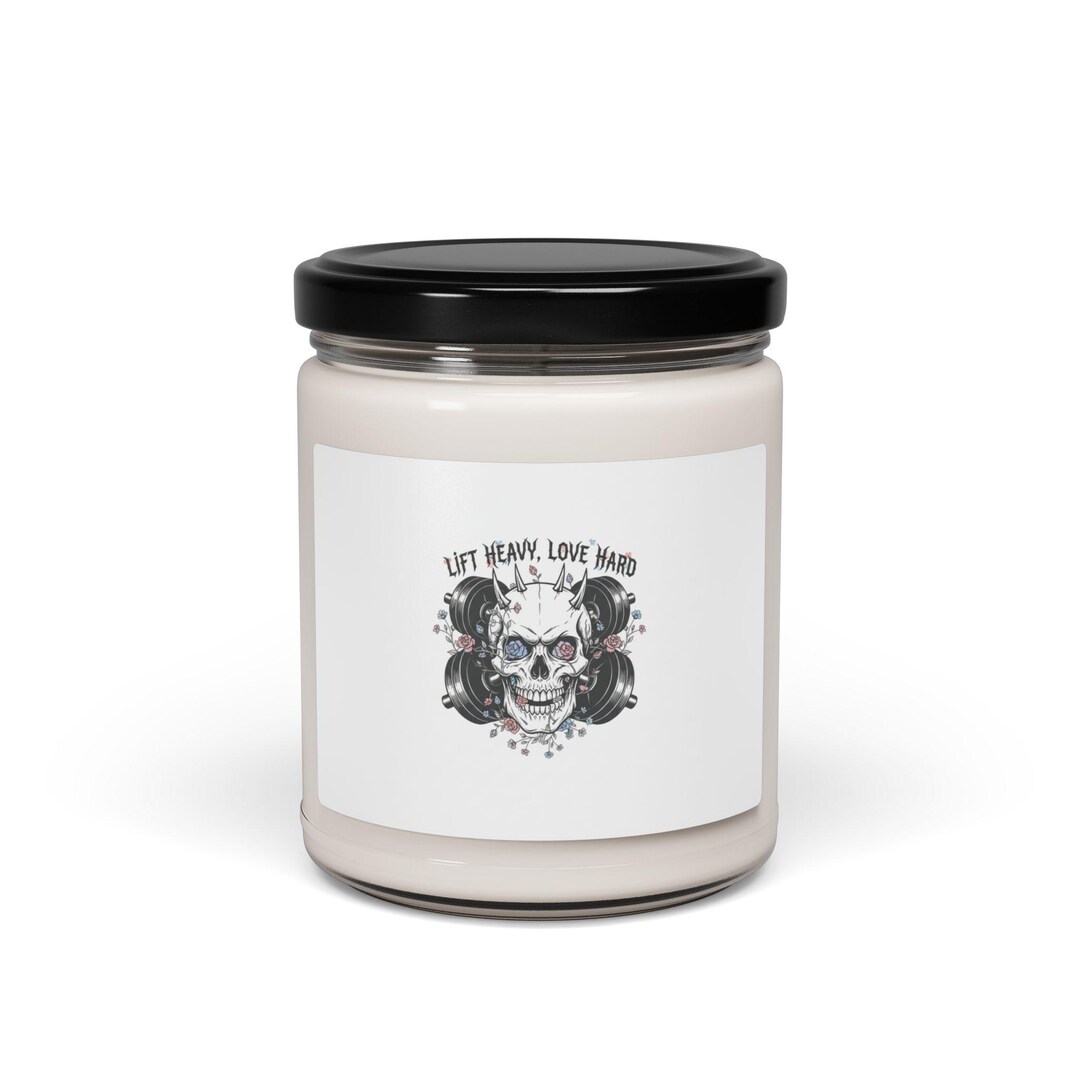 Lift Heavy Love Hard Candle | Heavy Metal Wellness, Gothic Wellness ...