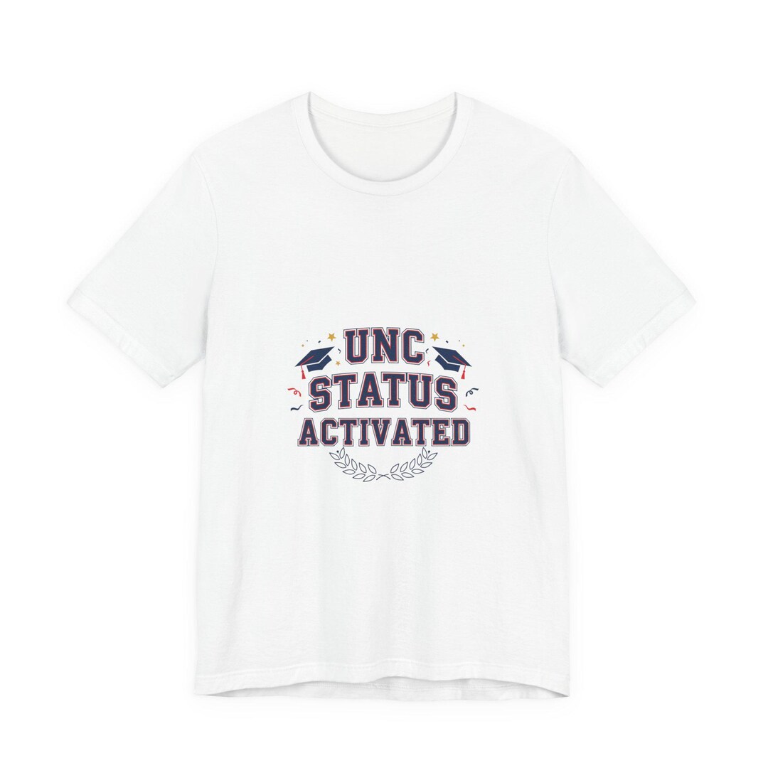 UNC Status Activated Tee | Varsity Crest, Birth-year Humor - Etsy