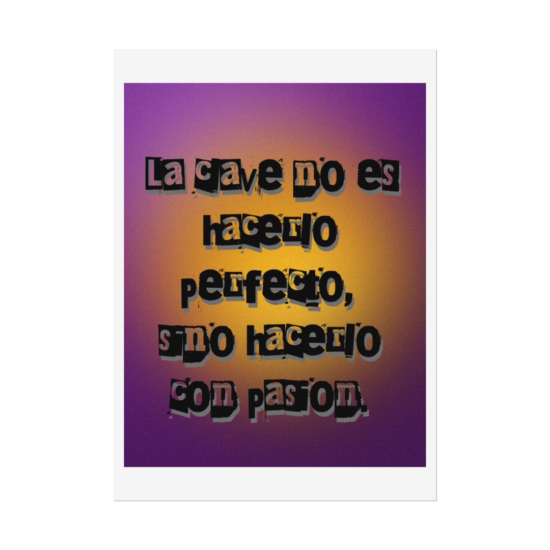 Frase Home Decor Posters Wall Art, Rolled Poster, Spanish Quote Art ...