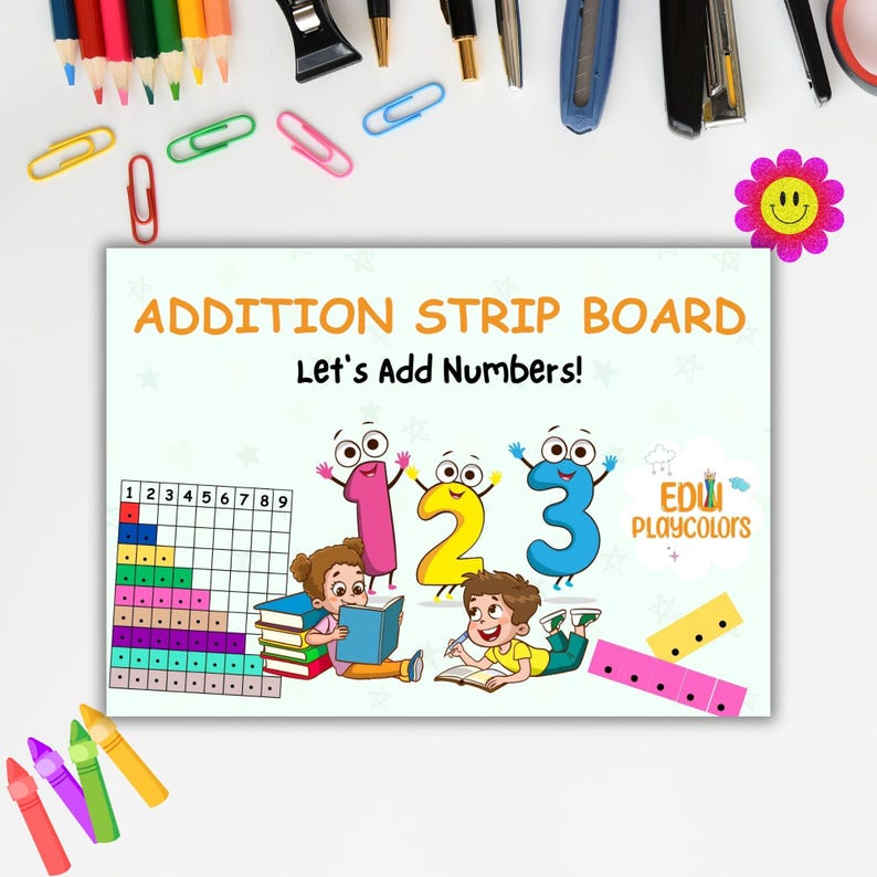 Addition Strip Board Worksheets Montessori-inspired Math Learning Tool ...