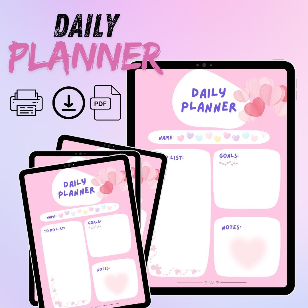 Valentines Day Planner Printable, Sweet Love Planner, Valentine's Day ...