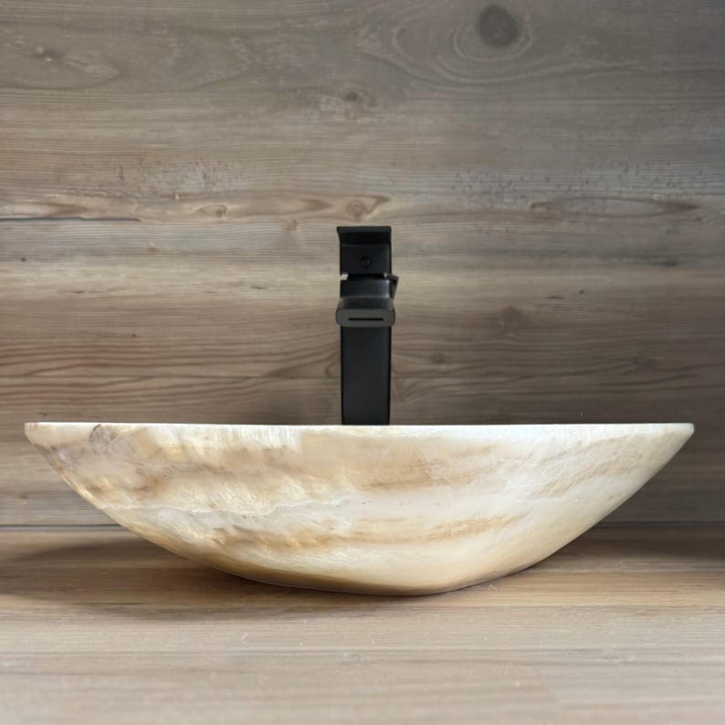 Handmade Natural Stone Bathroom Sink – Onyx - Etsy