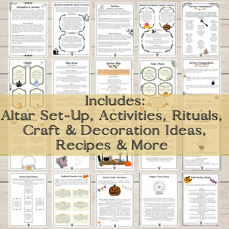 Samhain Guide Printable | Halloween | Printable | Pdf | Sabbat Work ...
