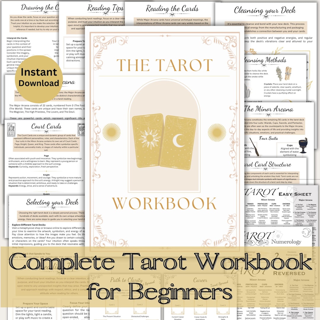 The Tarot Workbook Printable | Tarot Meanings | Tarot Printable |tarot ...