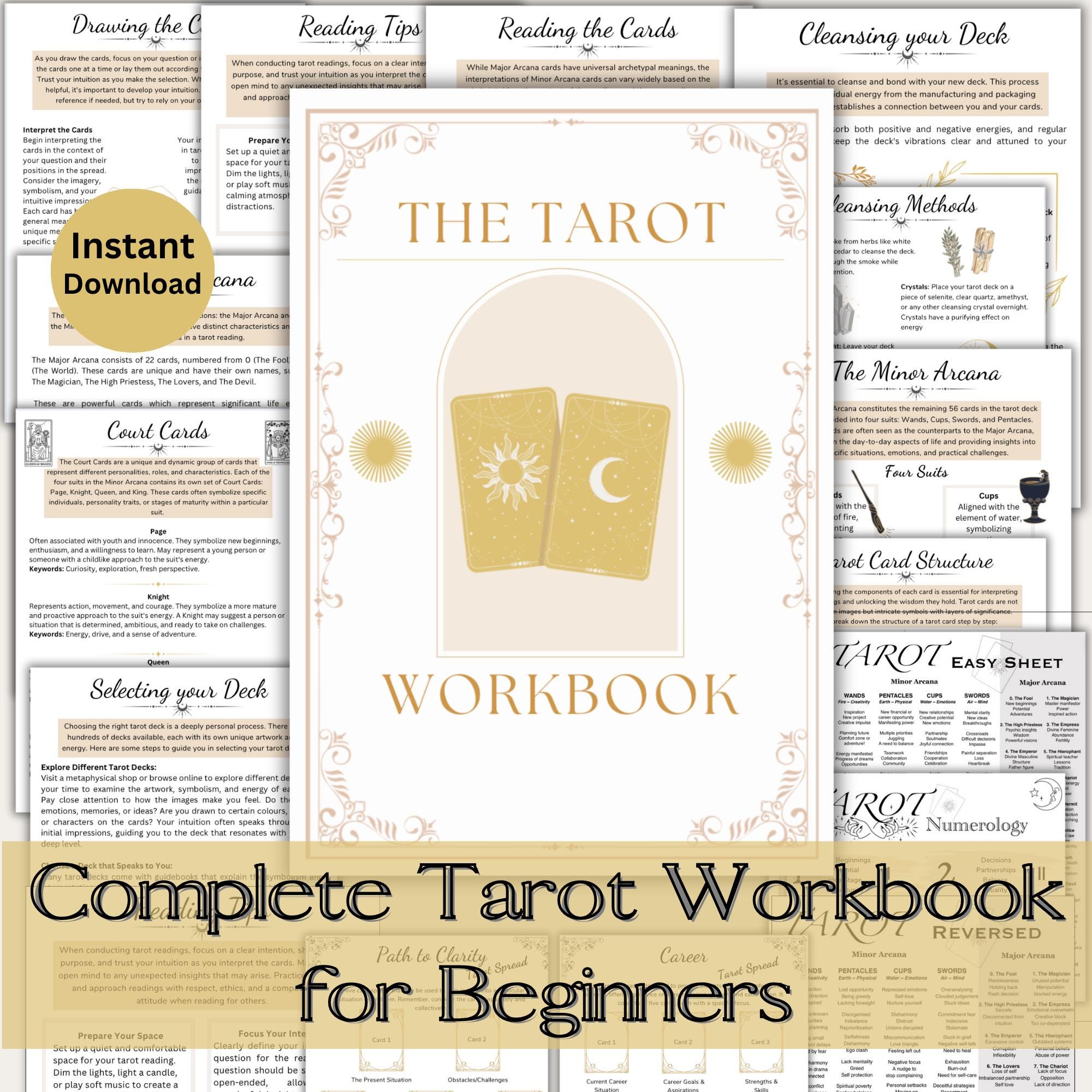 The Tarot Workbook Printable | Tarot Meanings | Tarot Printable |tarot ...