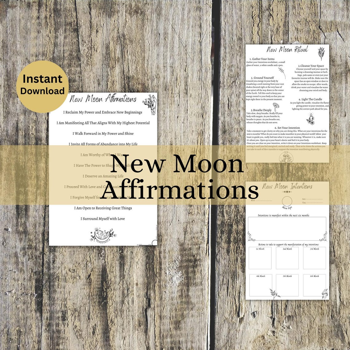 New Moon Ritual Printable | Moon Magick | Moon Manifesting Printable ...