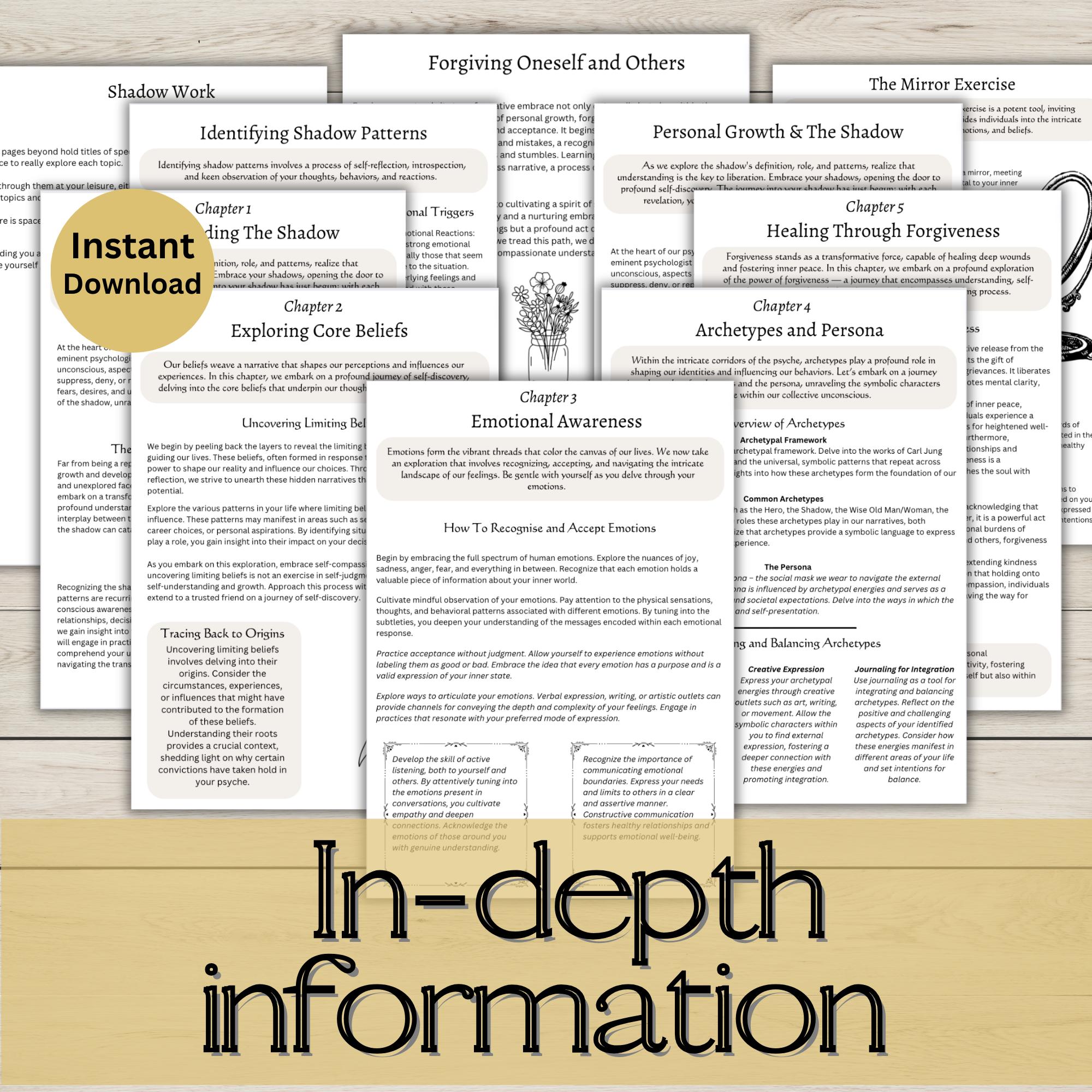 Shadow Work Workbook Printable | Work With Your Shadow | Printable ...