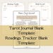 The Tarot Workbook Printable | Tarot Meanings | Tarot Printable |tarot ...