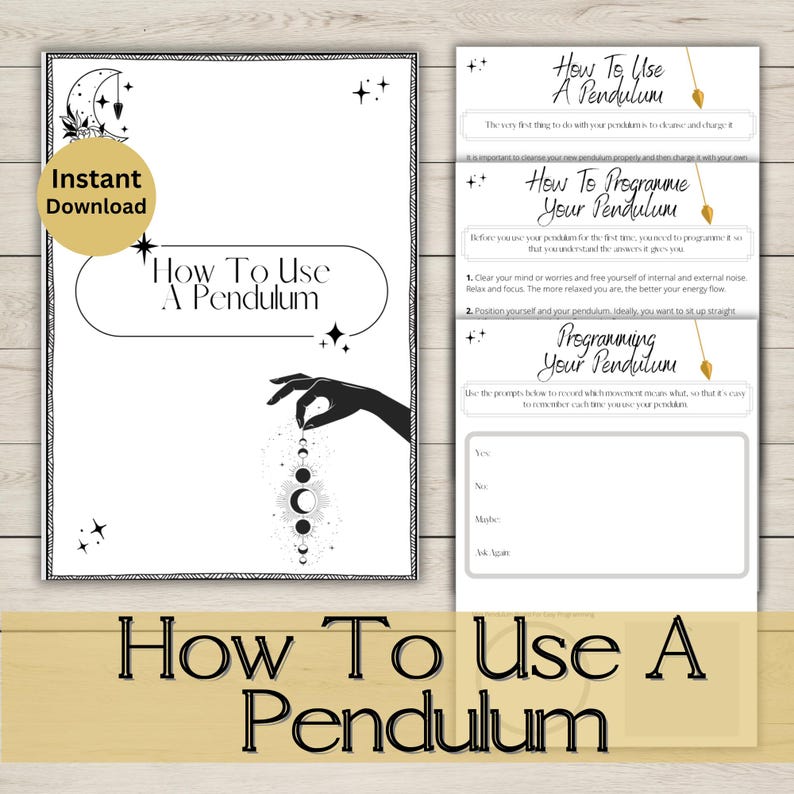 How to Use a Pendulum Printable | Divination | Fortune Telling ...