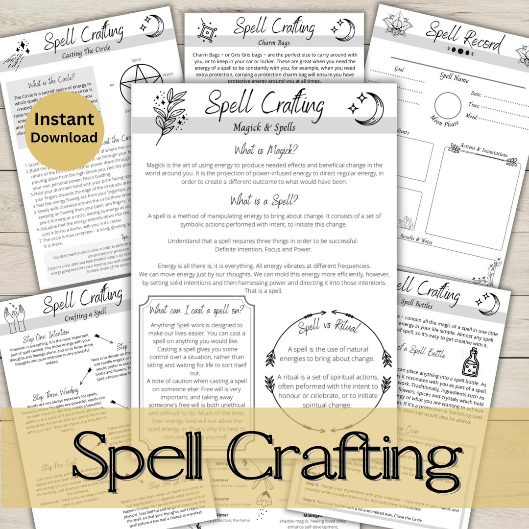 How to Create Spells Printable | Spell Crafting | Spell Printable ...