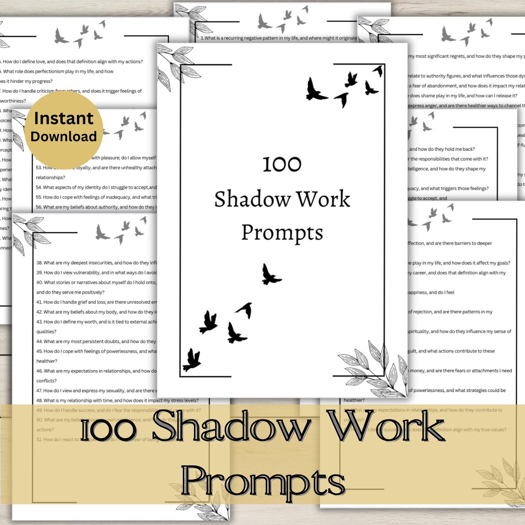 100 Shadow Work Prompts | Work With Your Shadow | Printable | Pdf ...
