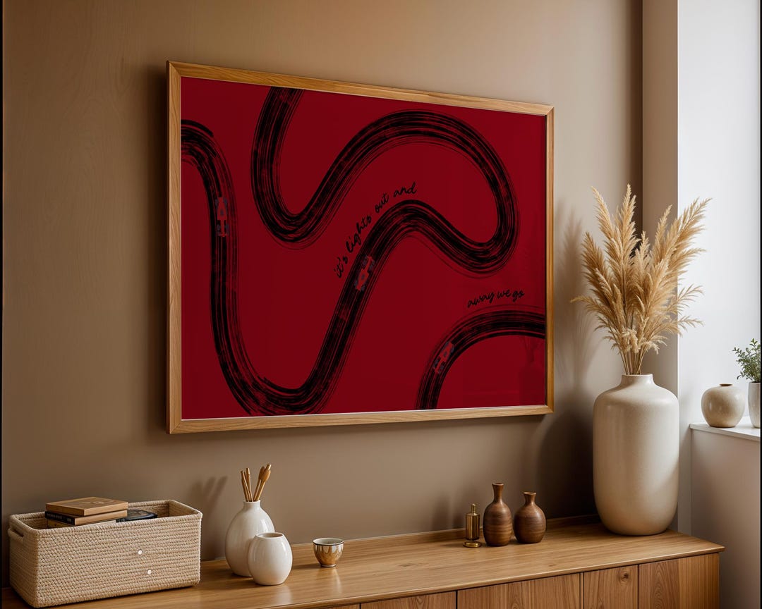 Ferrari F1 Racing Horizontal Poster: Minimalist Red Formula One Art ...