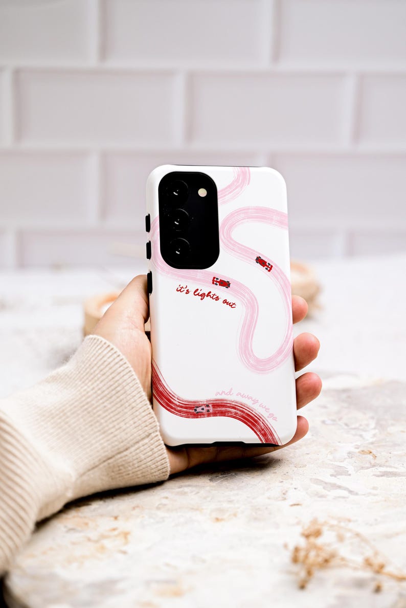 F1 iPhone Case: Pink & Red 'lights Out' Painted Design - Etsy
