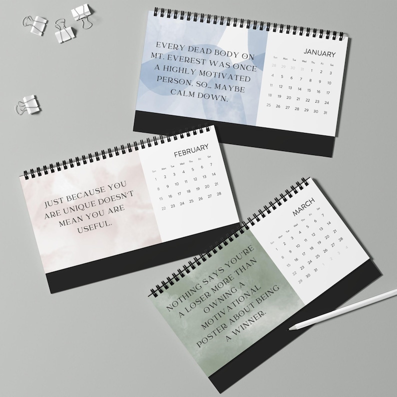 2026 Humorous Desk Calendar | Sarcastic Office Decor - Etsy
