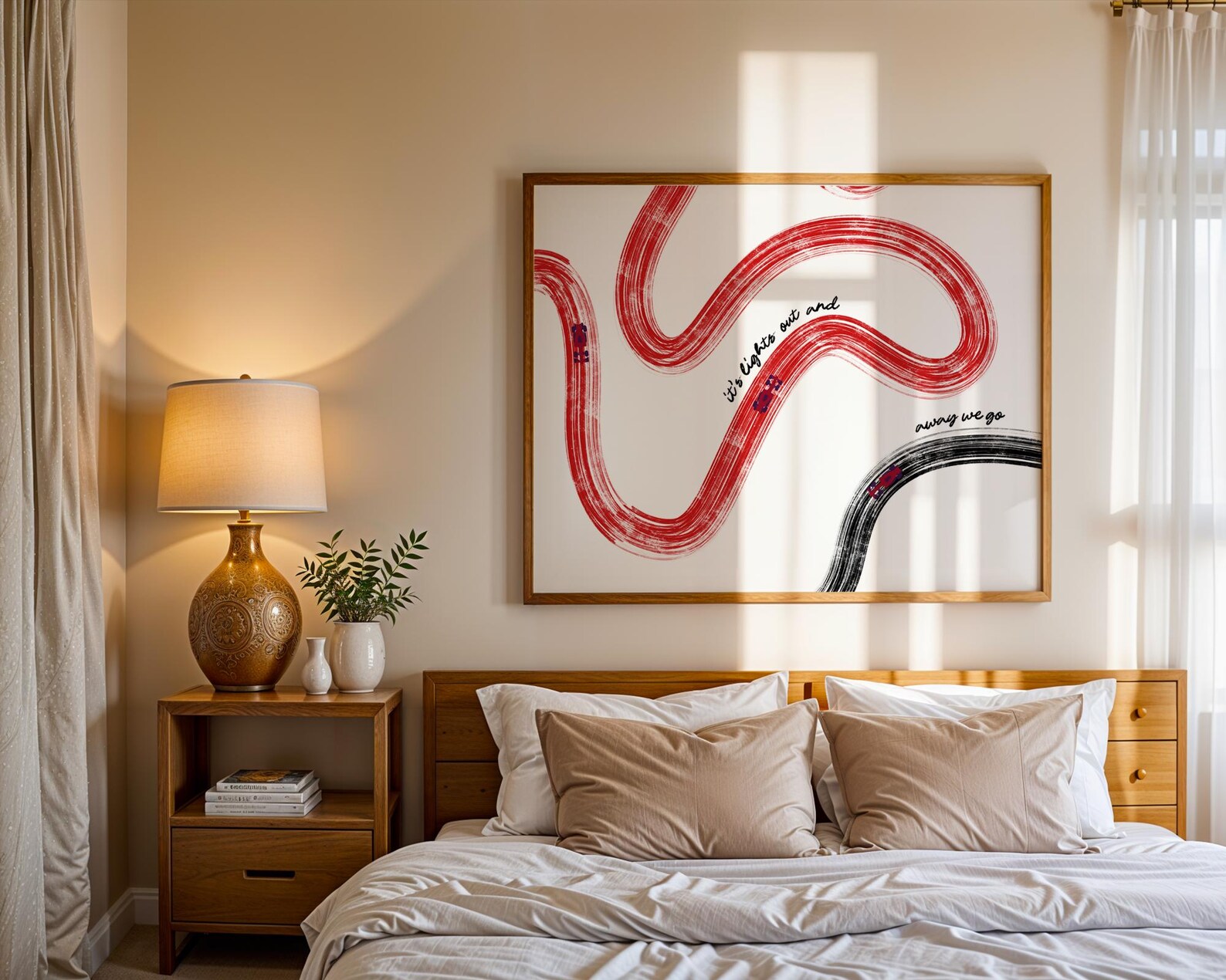 Ferrari F1 Racing Horizontal Poster: Minimalist Red Formula One Art ...