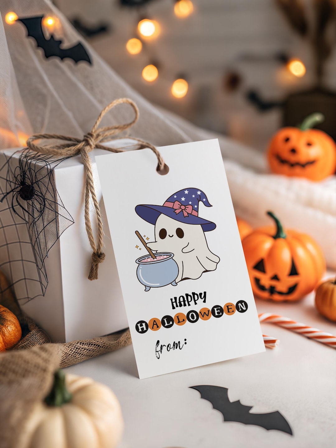 Retro Ghost Halloween Treat Tags: Printable Party Favors (PDF & PNG) - Etsy