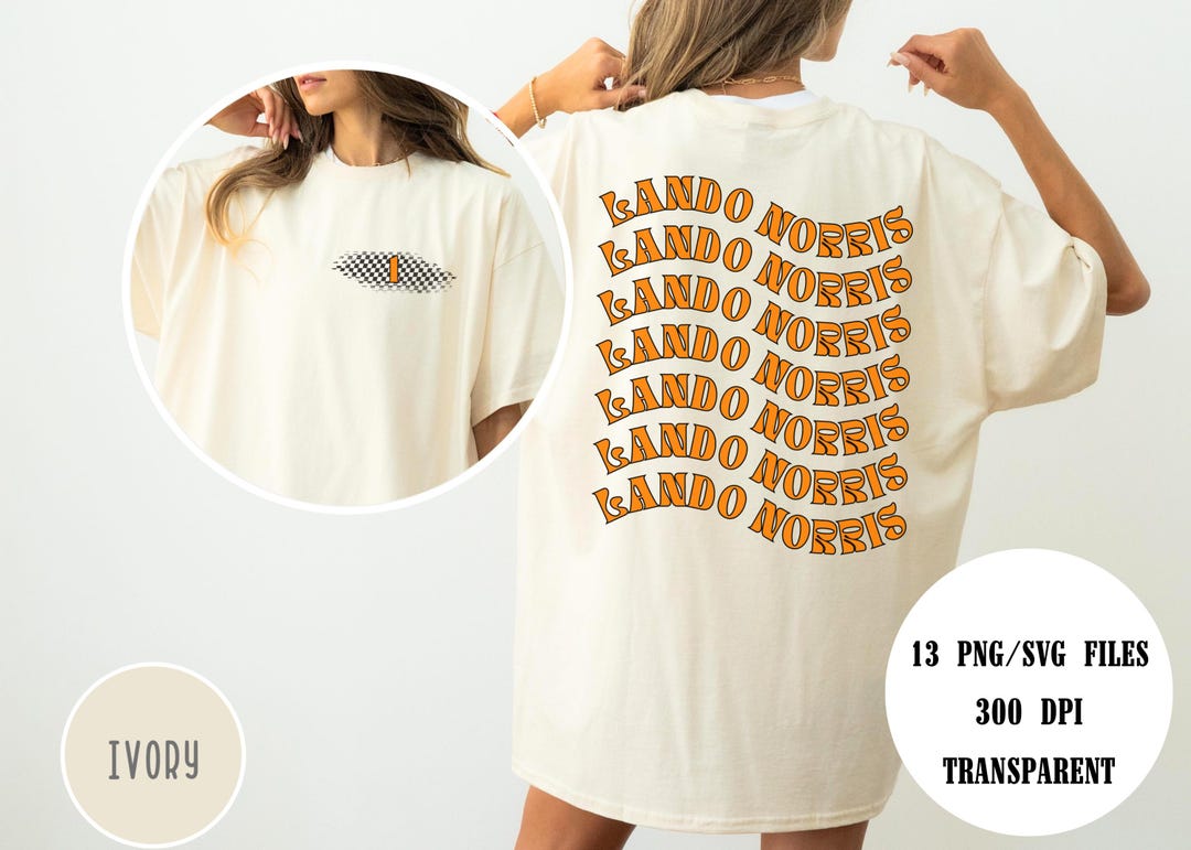 Lando Norris Mclaren F1 Shirt Design: Racing Graphic (PNG SVG Digital ...