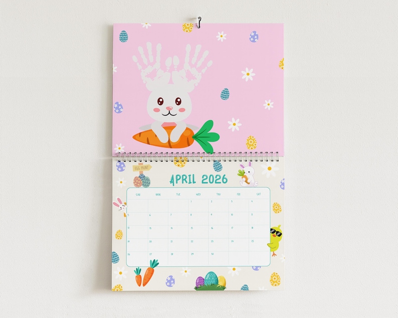 2026 Kids Printable Handprint Calendar, Baby Keepsake (digital Download ...