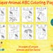 Printable ABC Animal Coloring Pages: Preschool Classroom Worksheet (PDF ...