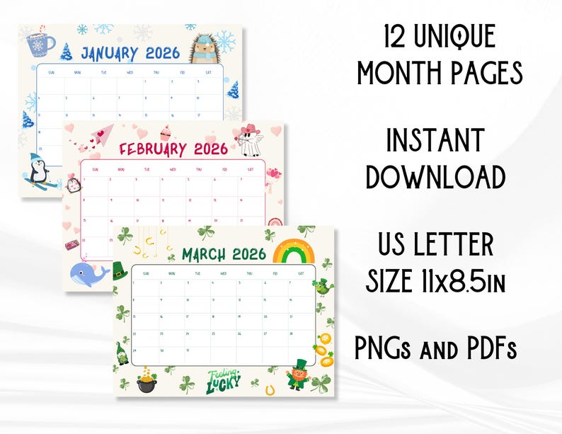 2026 Kids Printable Handprint Calendar, Baby Keepsake (digital Download ...