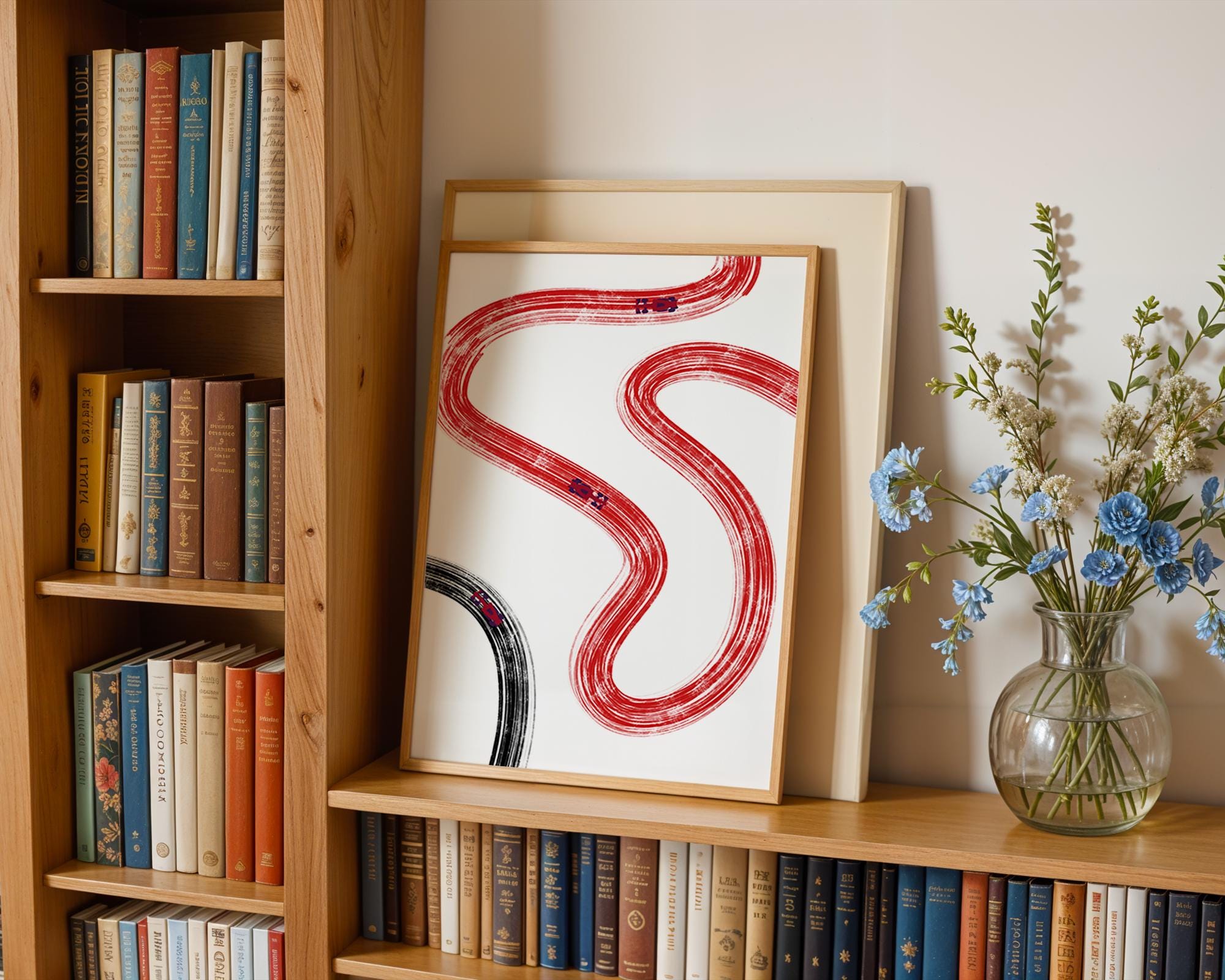 Ferrari F1 Racing Horizontal Poster: Minimalist Red Formula One Art ...