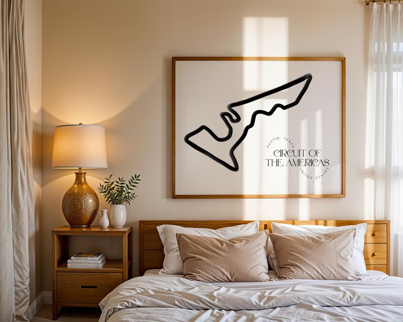 Horizontal COTA F1 Track Poster: Minimalist American Grand Prix Art ...