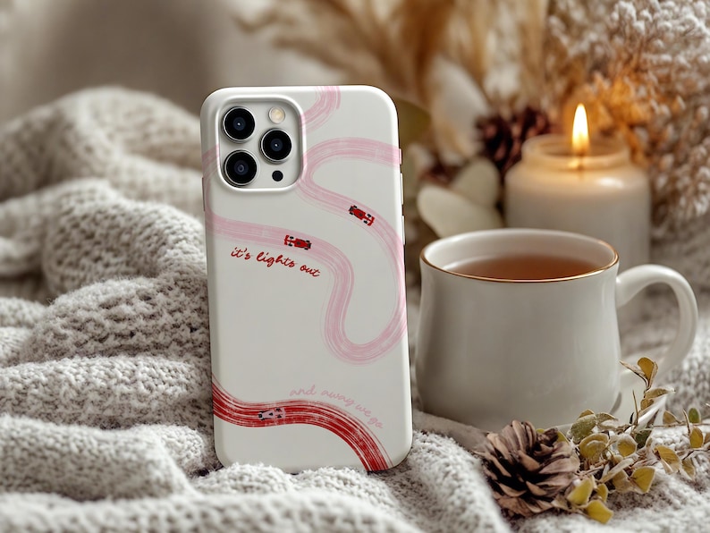 F1 iPhone Case: Pink & Red 'lights Out' Painted Design - Etsy
