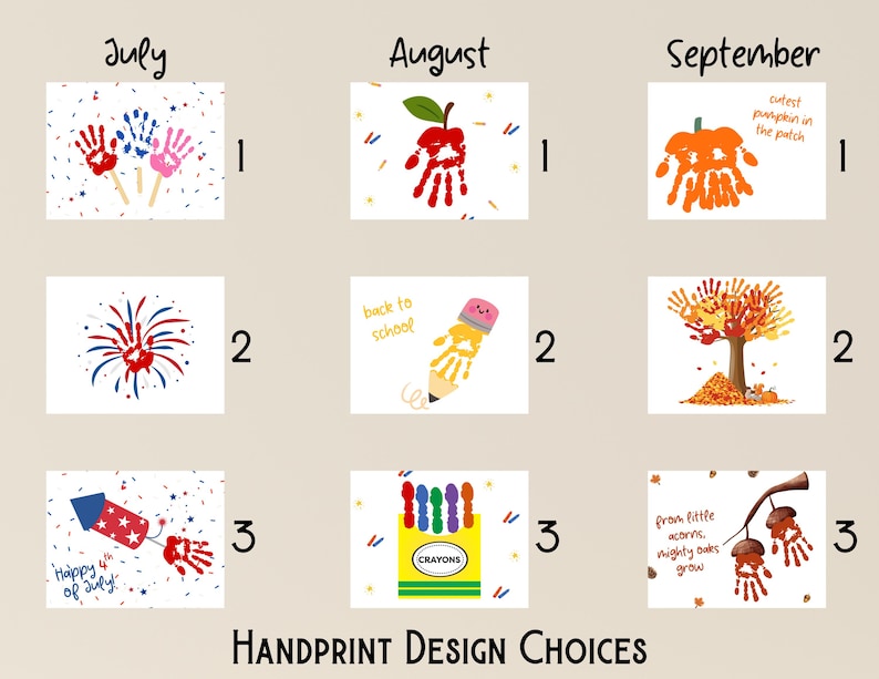 Custom 2026 Handprint Wall Calendar | Kids Art Keepsake Gift - Etsy