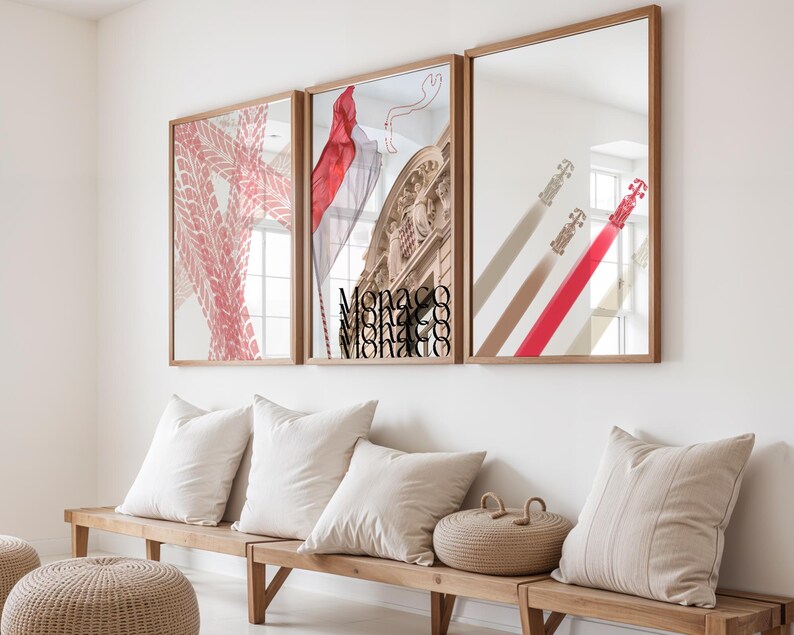 Formula 1 Wall Art Gallery Set: Neutral Red Prints (digital Download ...