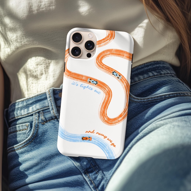 Mclaren F1 Magsafe iPhone Tough Case: Orange & Blue Race Track - Etsy