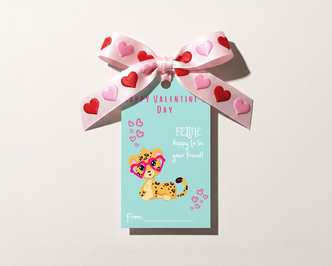 Safari Animal Valentine's Day Gift Tags: Printable Colorful Valentine ...