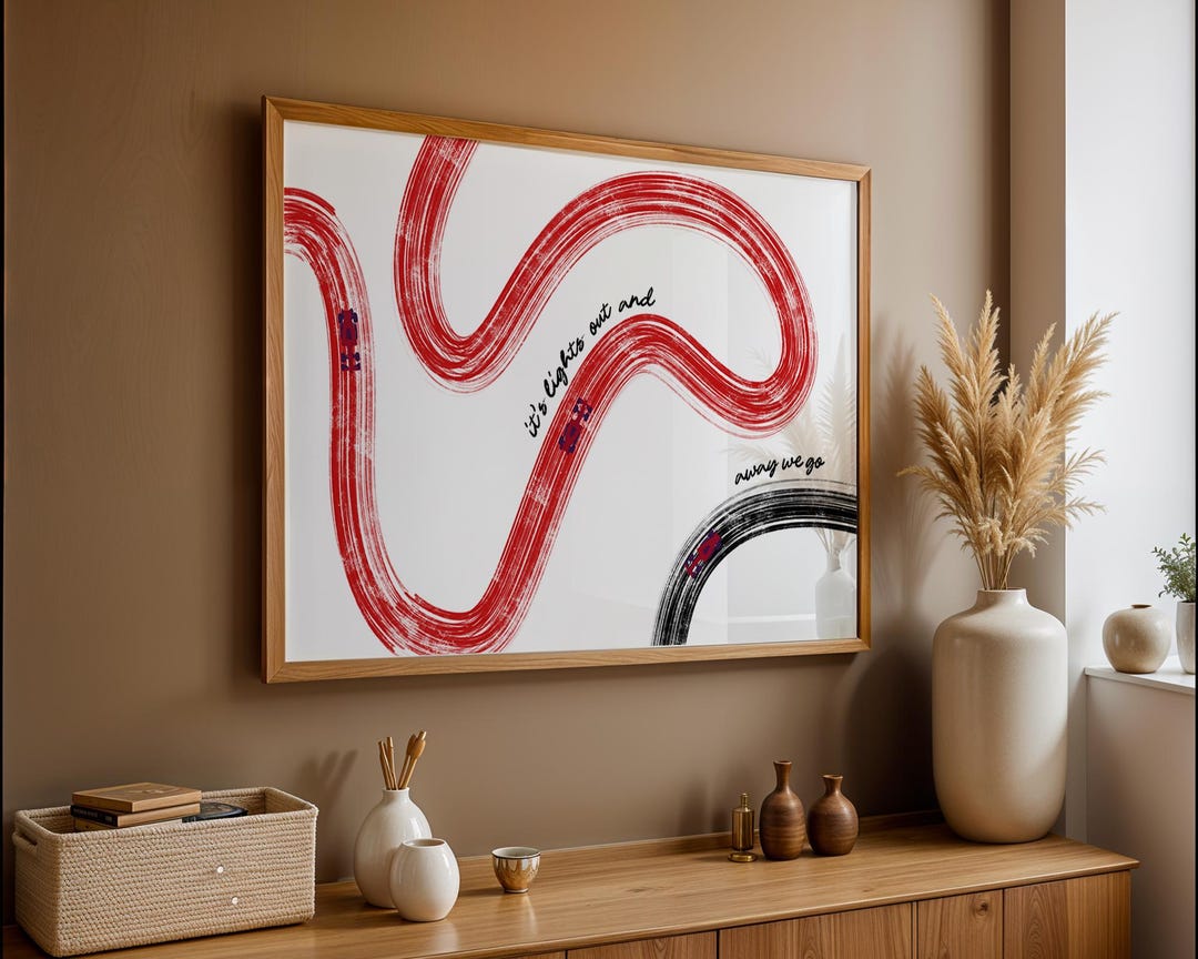 Ferrari F1 Racing Horizontal Poster: Minimalist Red Formula One Art ...