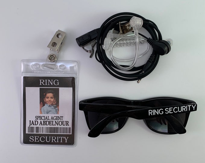 Ring Security Badge - Ring Bearer ID Badge - Wedding Ring Bearer ...