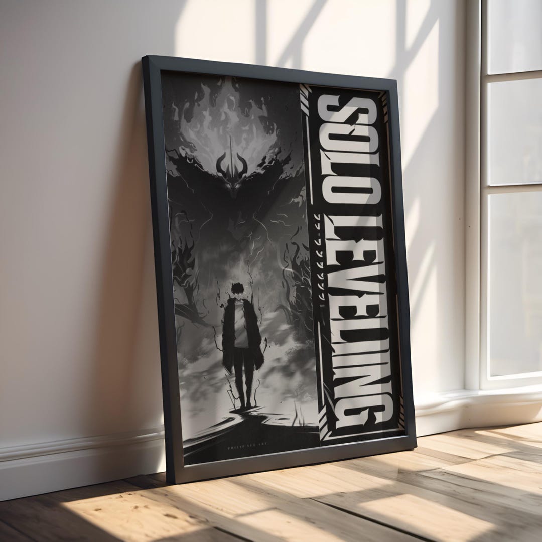 Solo Leveling Art - Sung Jinwoo Print - Manga Art Print - Anime Art ...