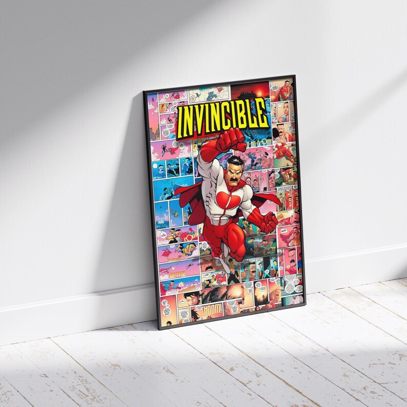 Invincible Poster, Superhero Wall Art, Comic Book Decor, Omni-man ...