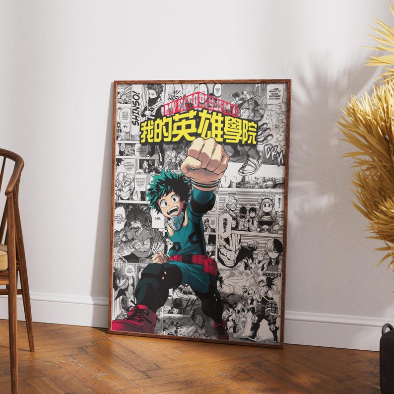 My Hero Academia Manga Poster - Izuku "deku" Midoriya - Curated Manga ...