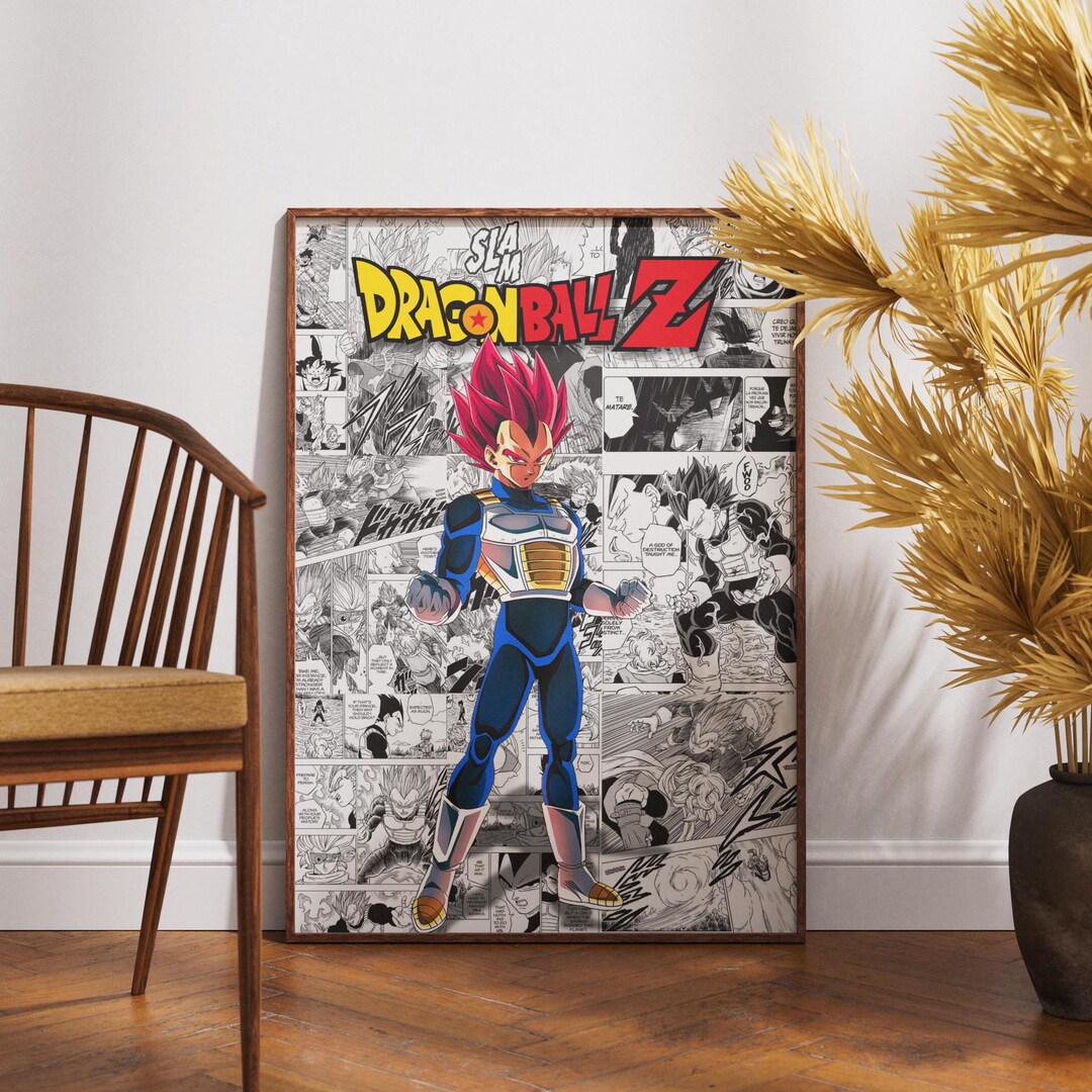 Dragon Ball Z Anime Vegeta Poster Vegeta Wall Art Vegeta Poster High ...