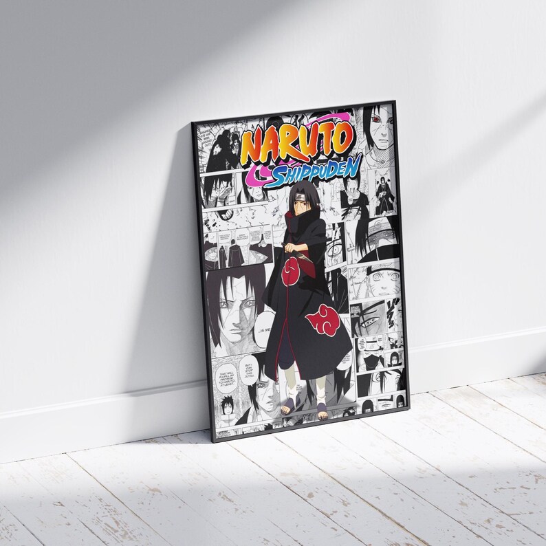Naruto Shippuden Manga Poster - Itachi Uchiha - Curated Manga Panels ...