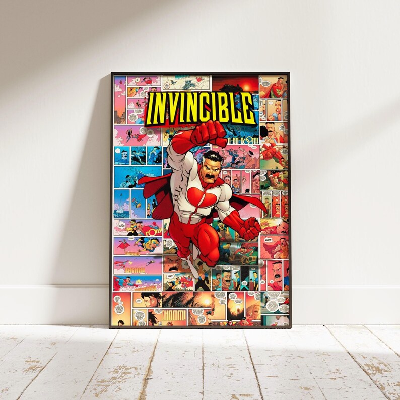 Invincible Poster, Superhero Wall Art, Comic Book Decor, Omni-man ...