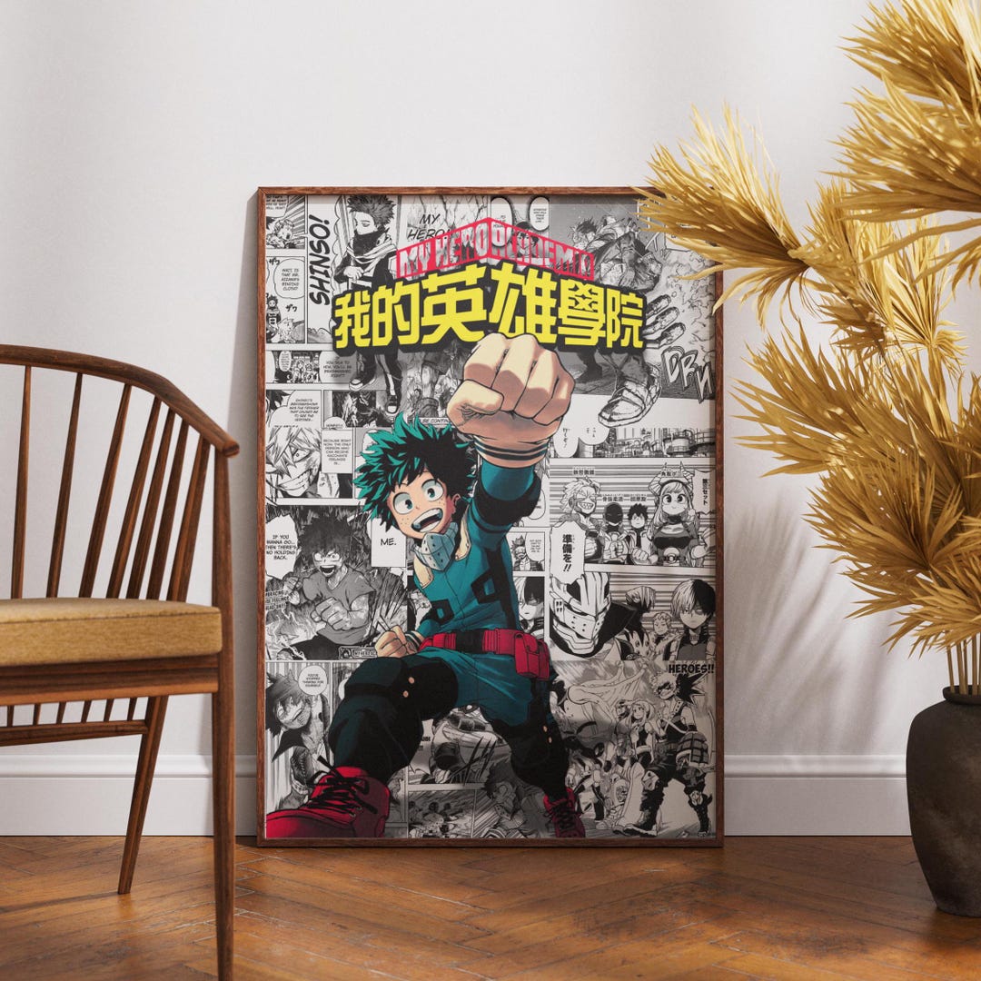 My Hero Academia Manga Poster - Izuku "deku" Midoriya - Curated Manga ...