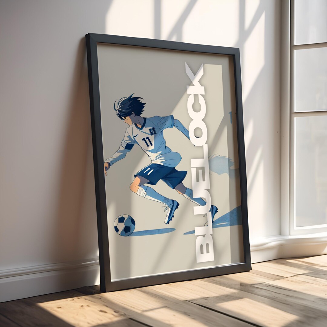Blue Lock, Isagi Yoichi Poster, Anime Wall Art, Manga Poster, Blue Lock ...